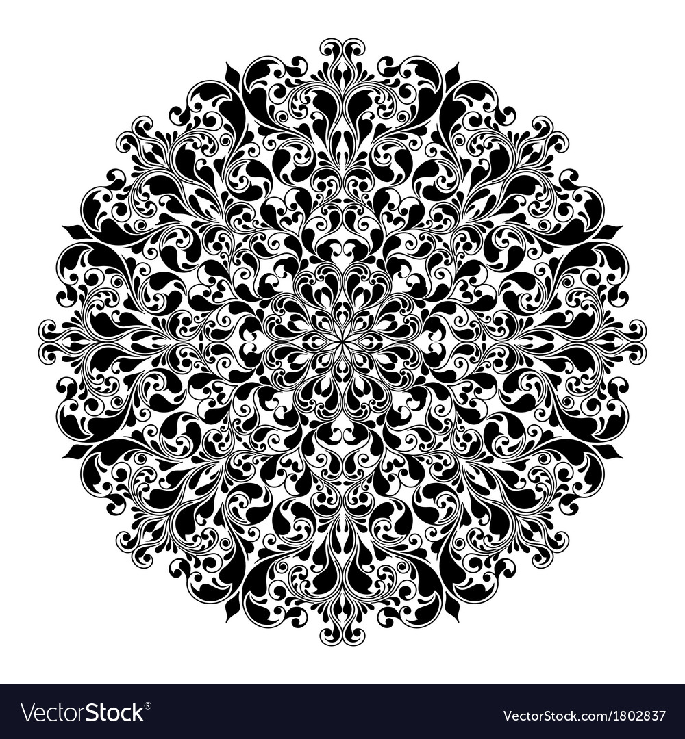 Ornamental round pattern Royalty Free Vector Image