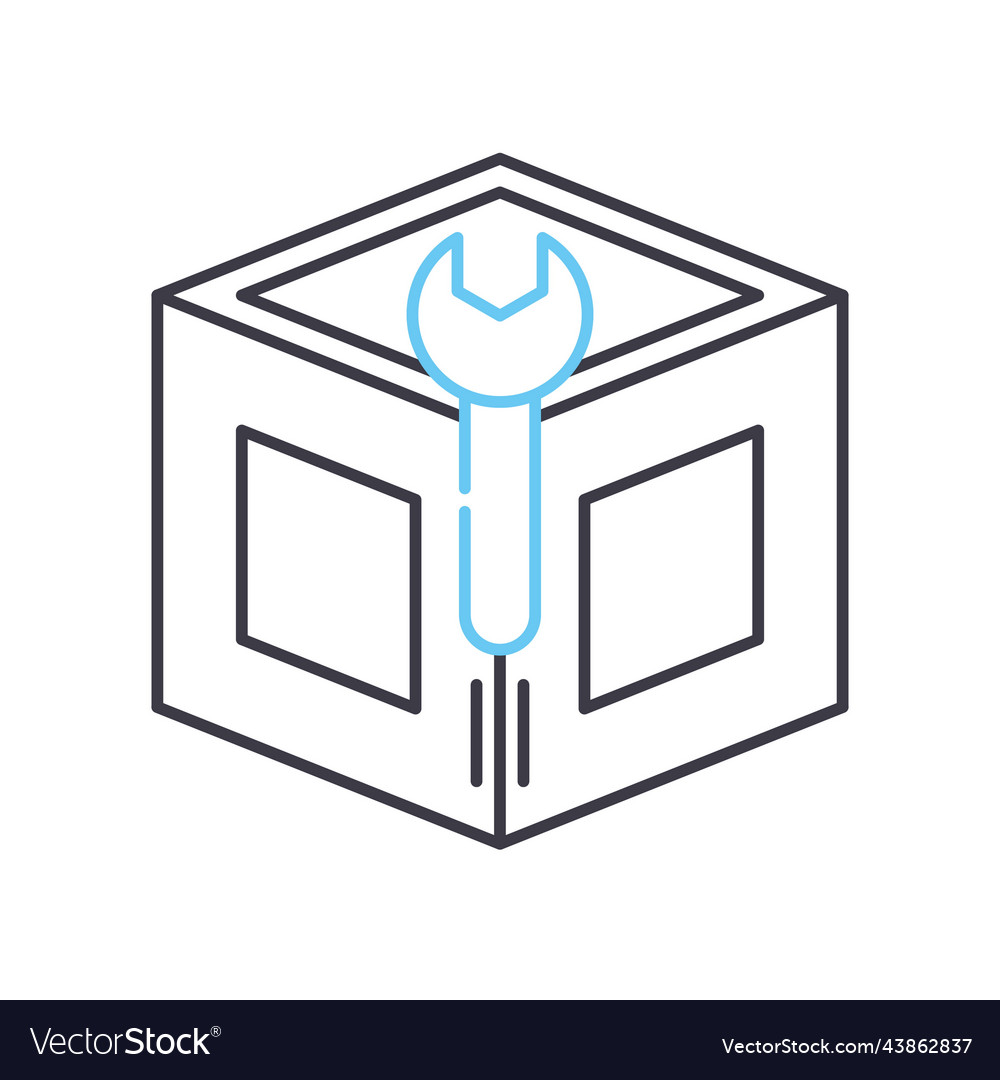Sdk toolkit line icon outline symbol Royalty Free Vector