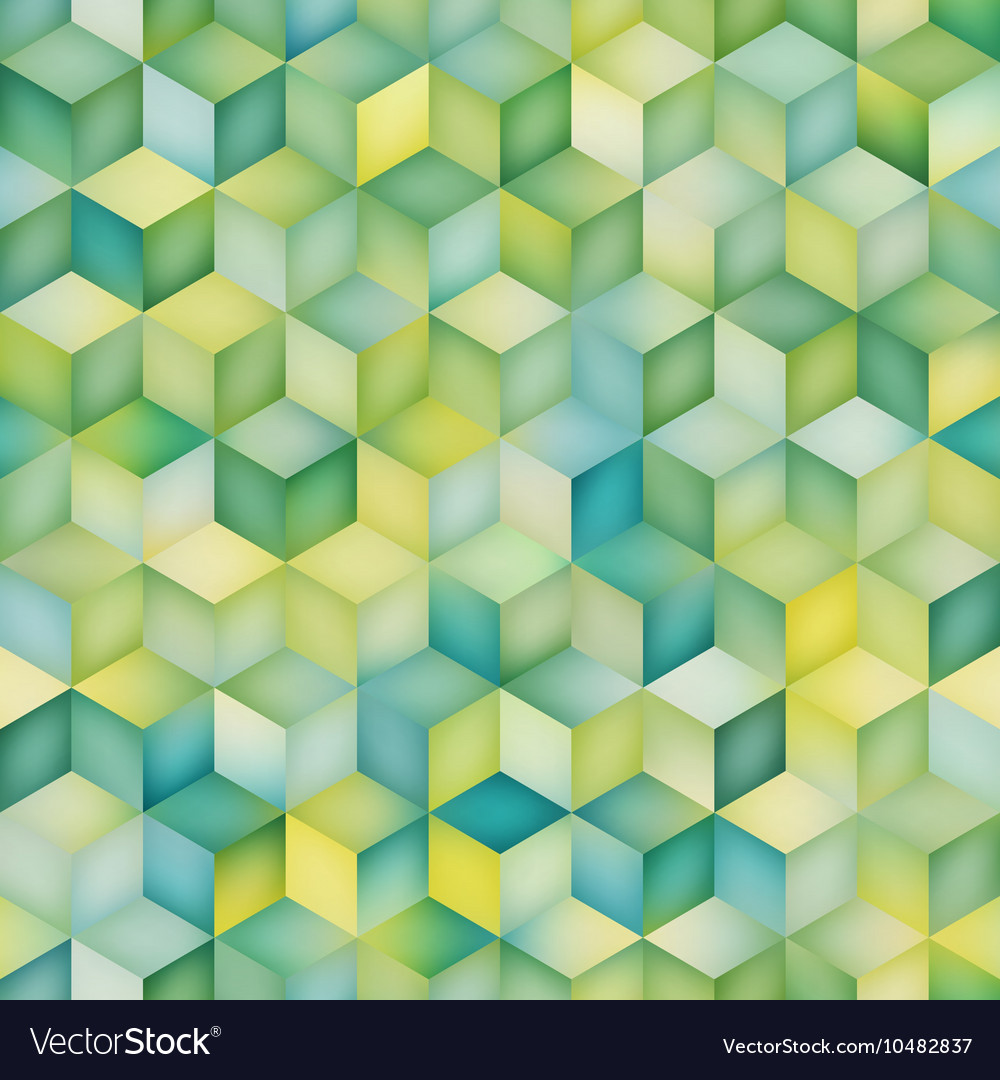 Seamless multicolor gradient cube shape Royalty Free Vector