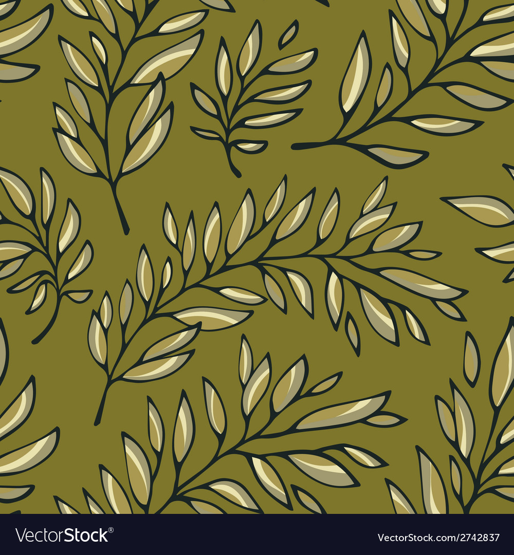 Seamless pattern decorative branches Royalty Free Vector