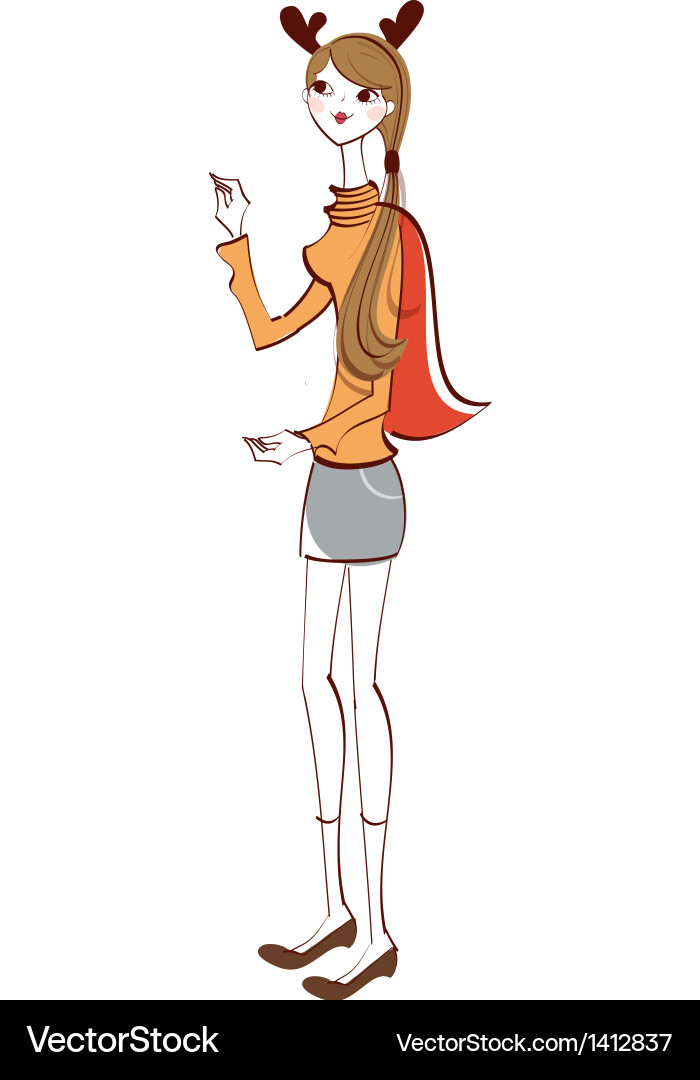 Side view of woman Royalty Free Vector Image - VectorStock