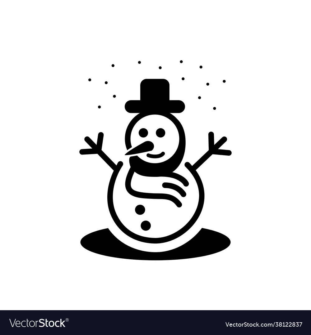 Snowman icon in winter Royalty Free Vector Image