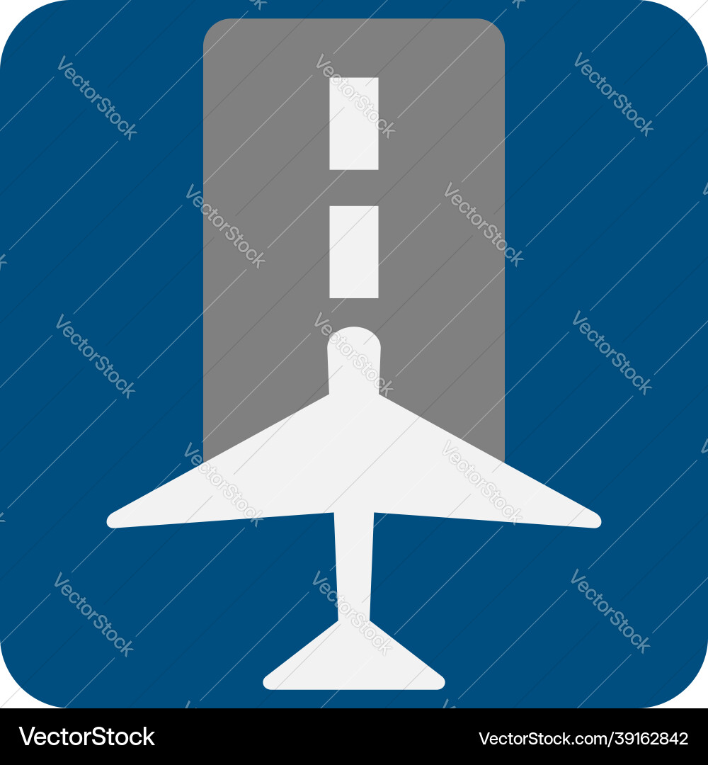 Airplane landing on a white background Royalty Free Vector
