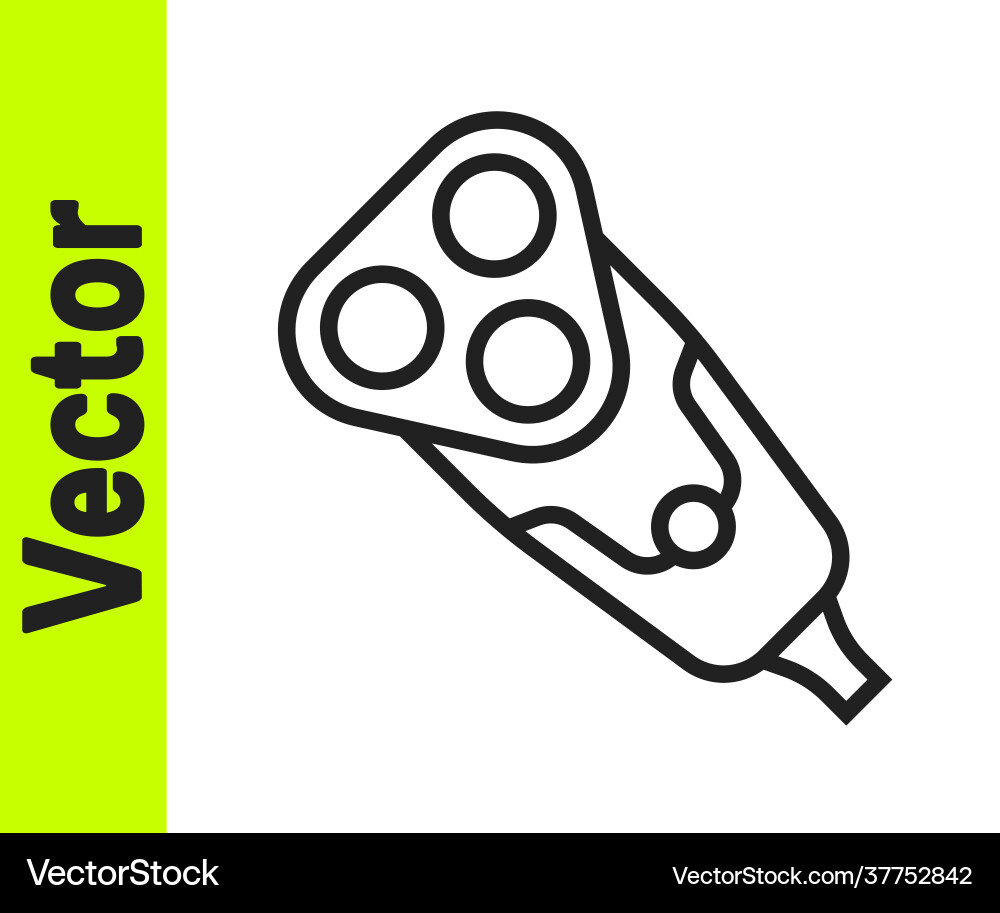Black line electric razor blade for men icon Vector Image