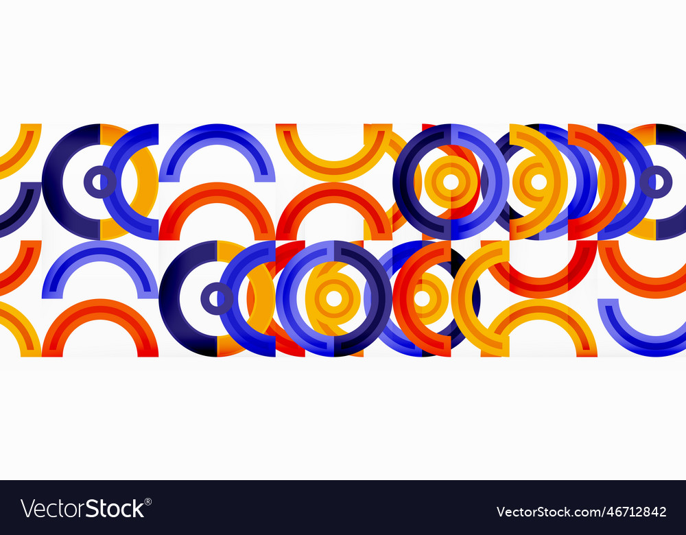 Circles are arranged in a grid pattern abstract Vector Image