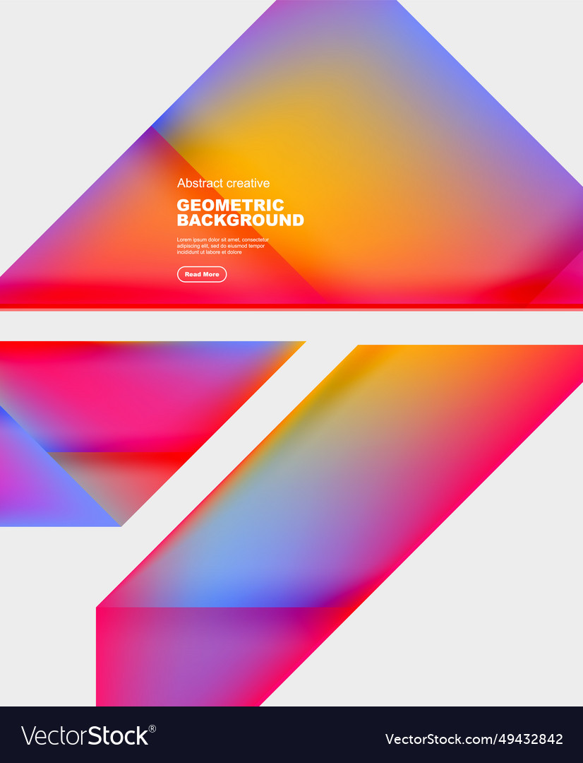 Gradient triangles abstract background Royalty Free Vector