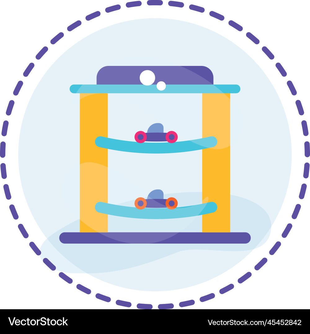 Isolated colored car building toy icon flat design