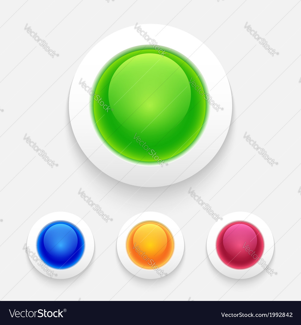 Set of glossy buttons Royalty Free Vector Image