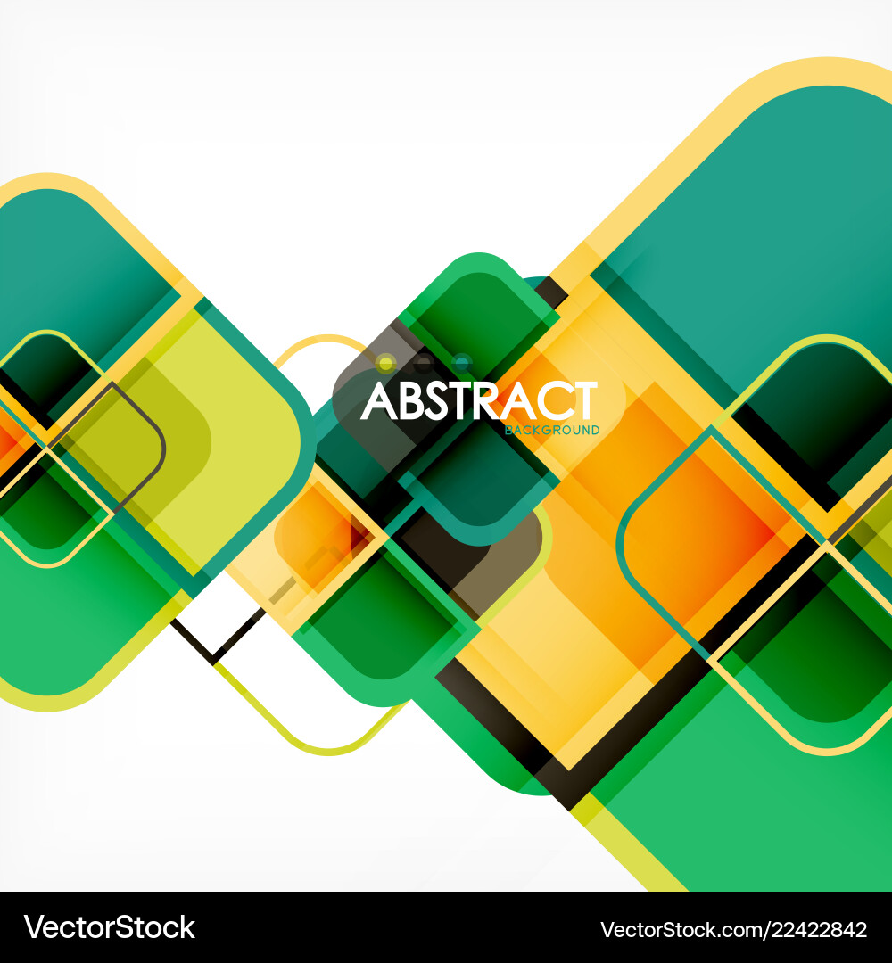 Square geometric abstract background paper art Vector Image