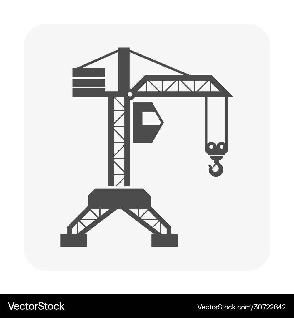 Tower crane icon Royalty Free Vector Image - VectorStock