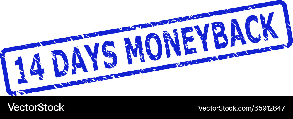 14 days moneyback watermark with rubber surface Vector Image