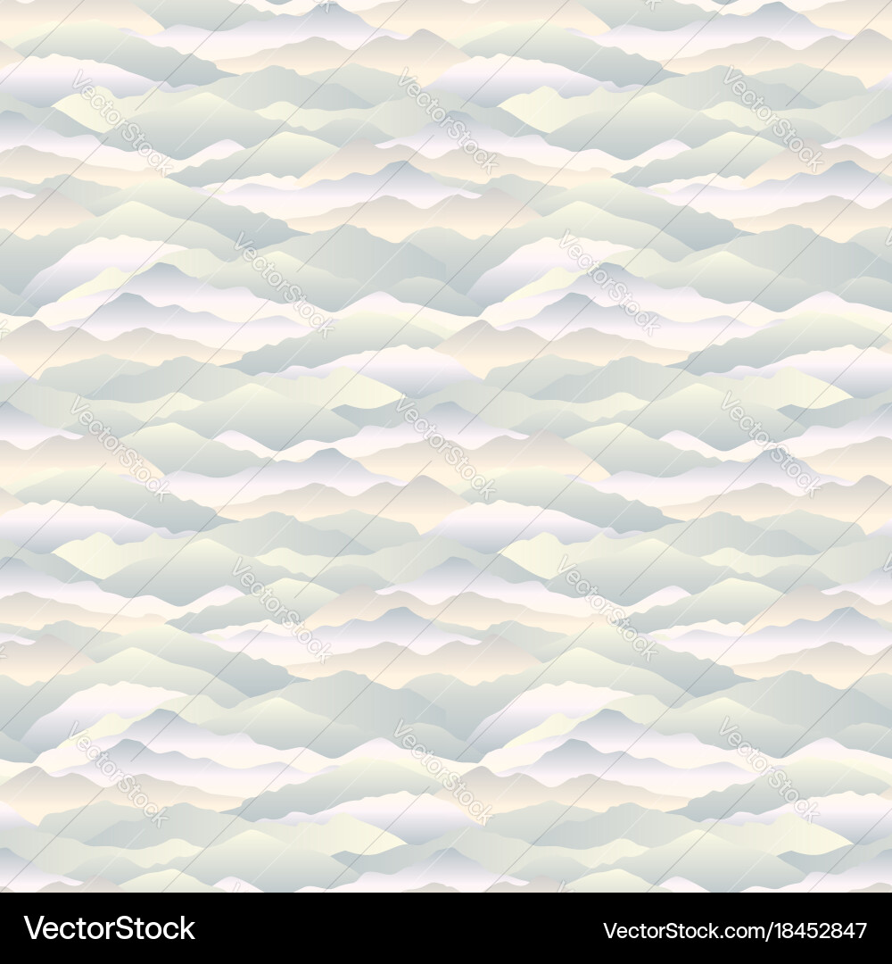 Abstract wave seamless pattern mountain skyline Vector Image