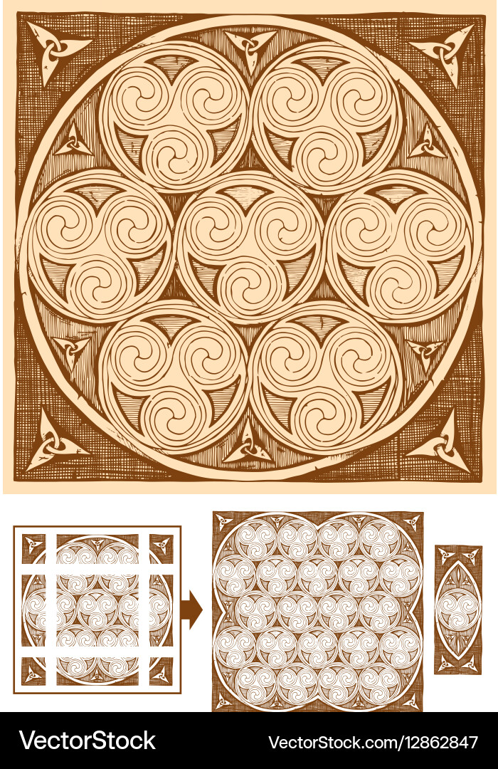 Celtic seamless pattern Royalty Free Vector Image
