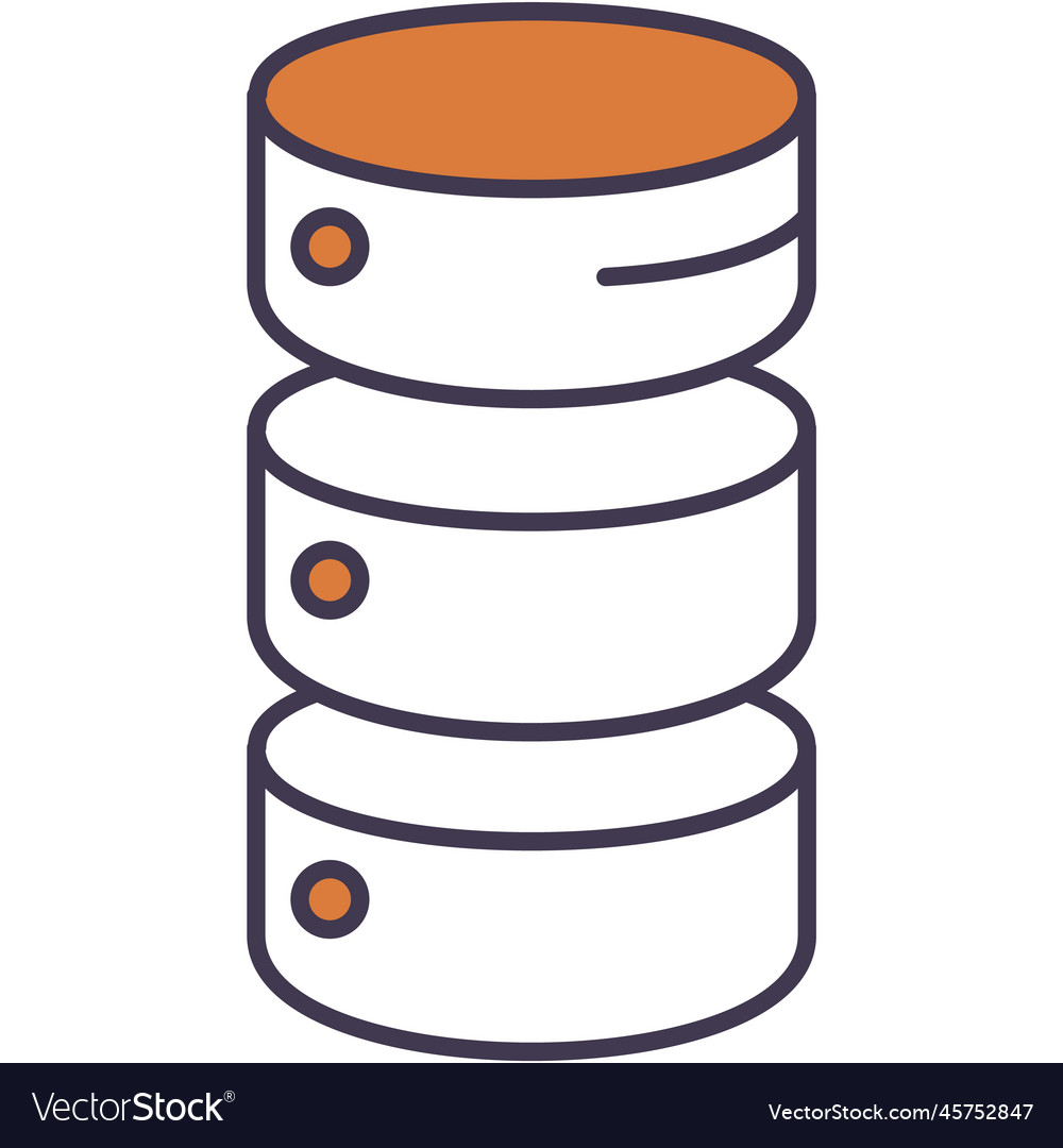 Database Icon Data Server Base Cylinder Royalty Free Vector