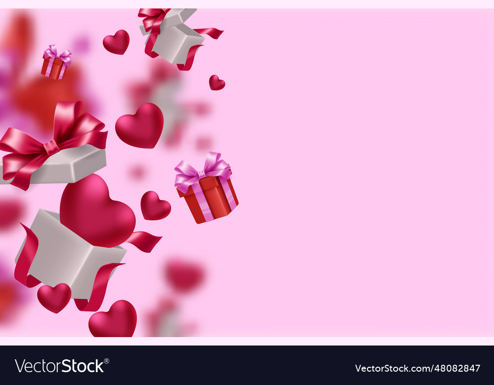 Falling wrapped gift boxes Royalty Free Vector Image