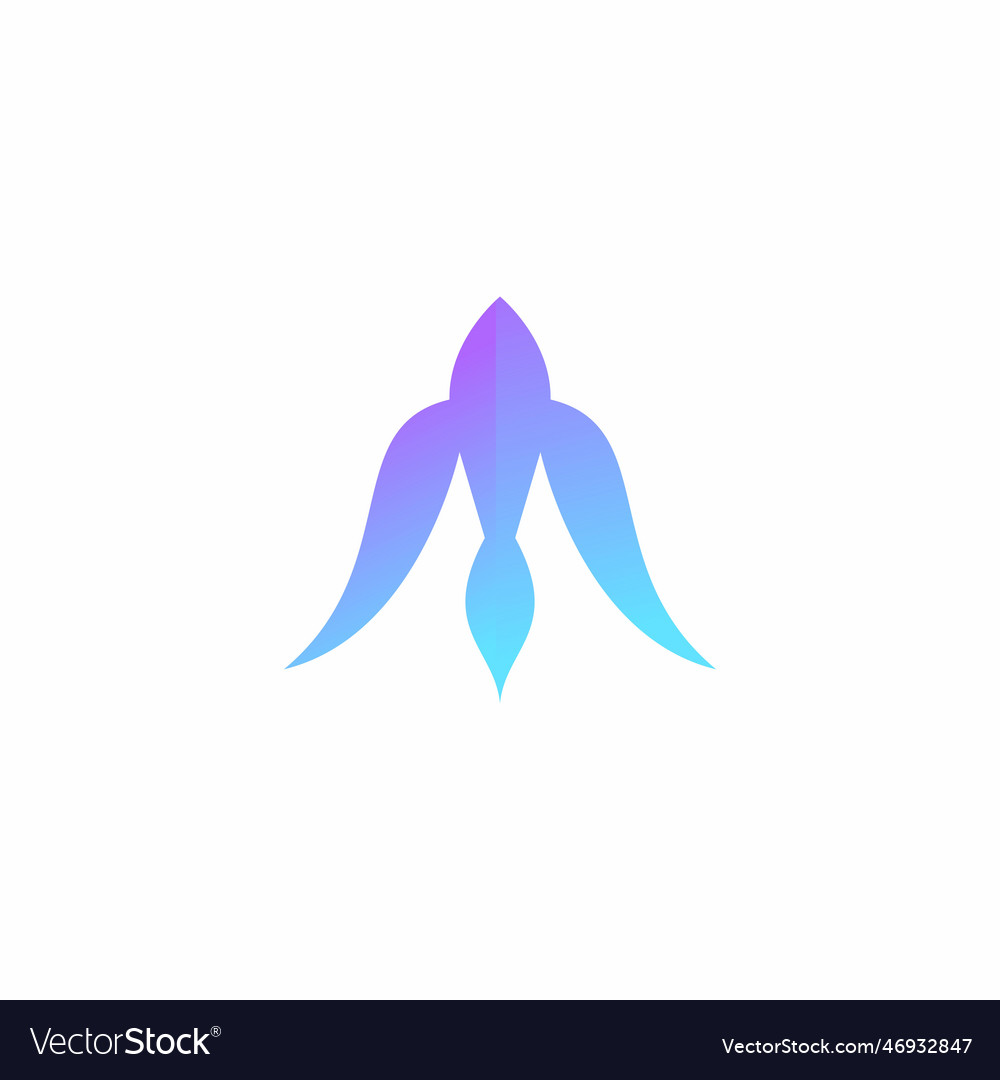 Letter m bird logo m initial logo Royalty Free Vector Image