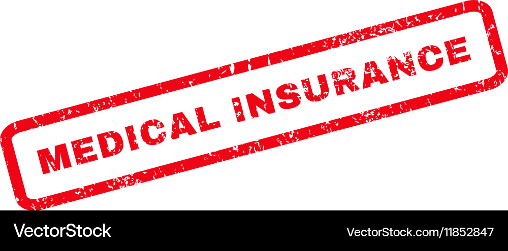 Medical insurance rubber stamp Royalty Free Vector Image