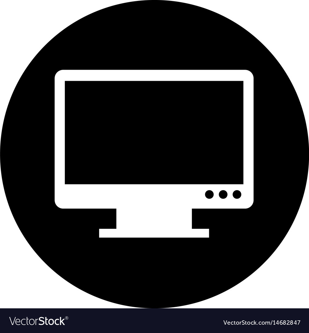 Monitor computer isolated icon Royalty Free Vector Image