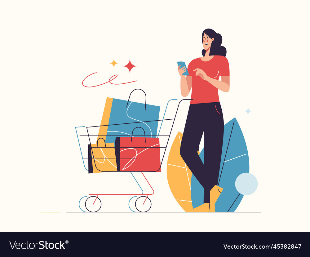 On The Subject Of E Commerce Royalty Free Vector Image
