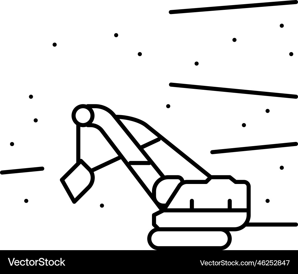 Open pit mine steel production line icon Vector Image