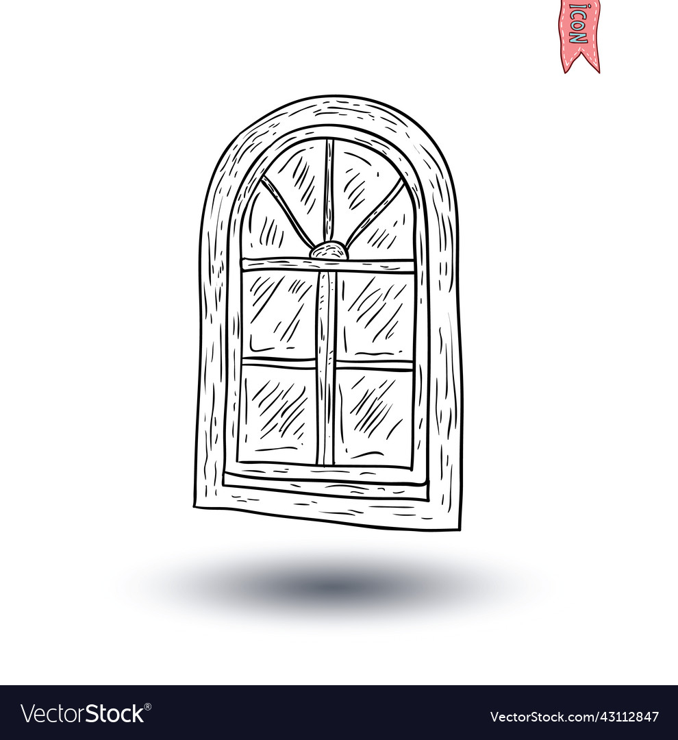 Window set doodle Royalty Free Vector Image - VectorStock