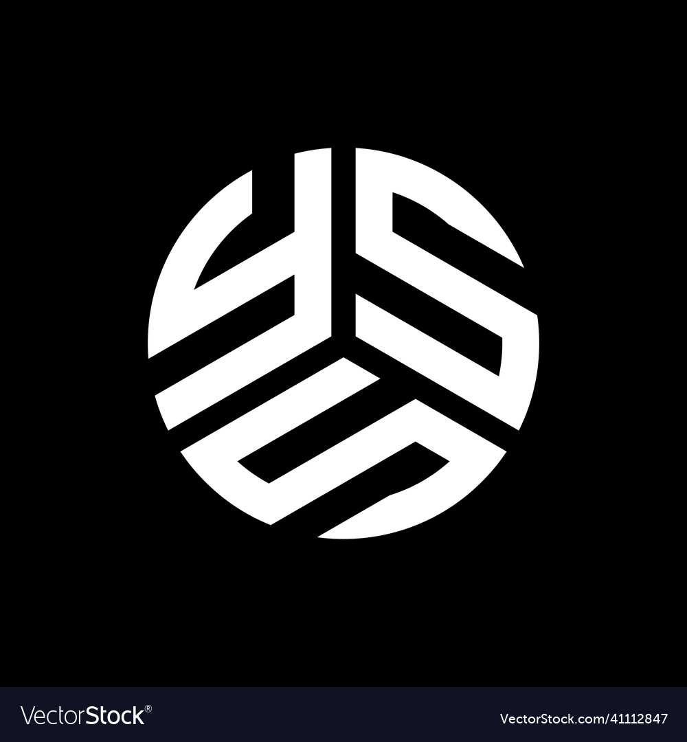 Yss letter logo design on black background Vector Image