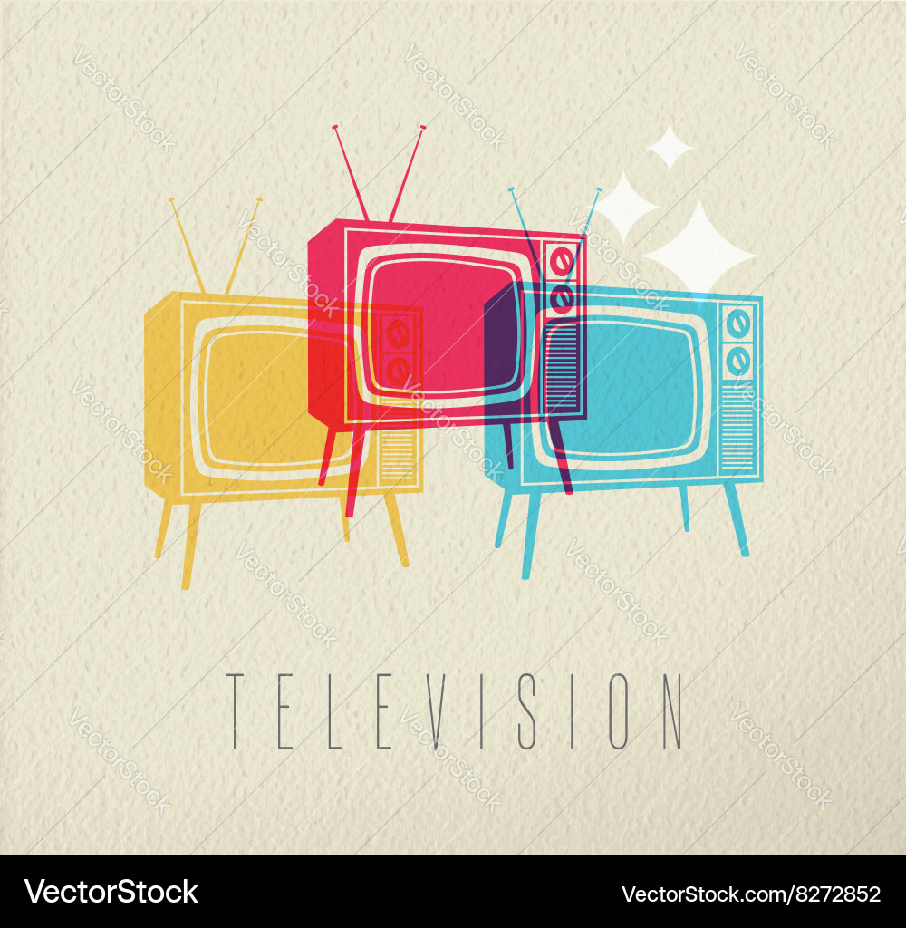 Colorful television concept background Royalty Free Vector