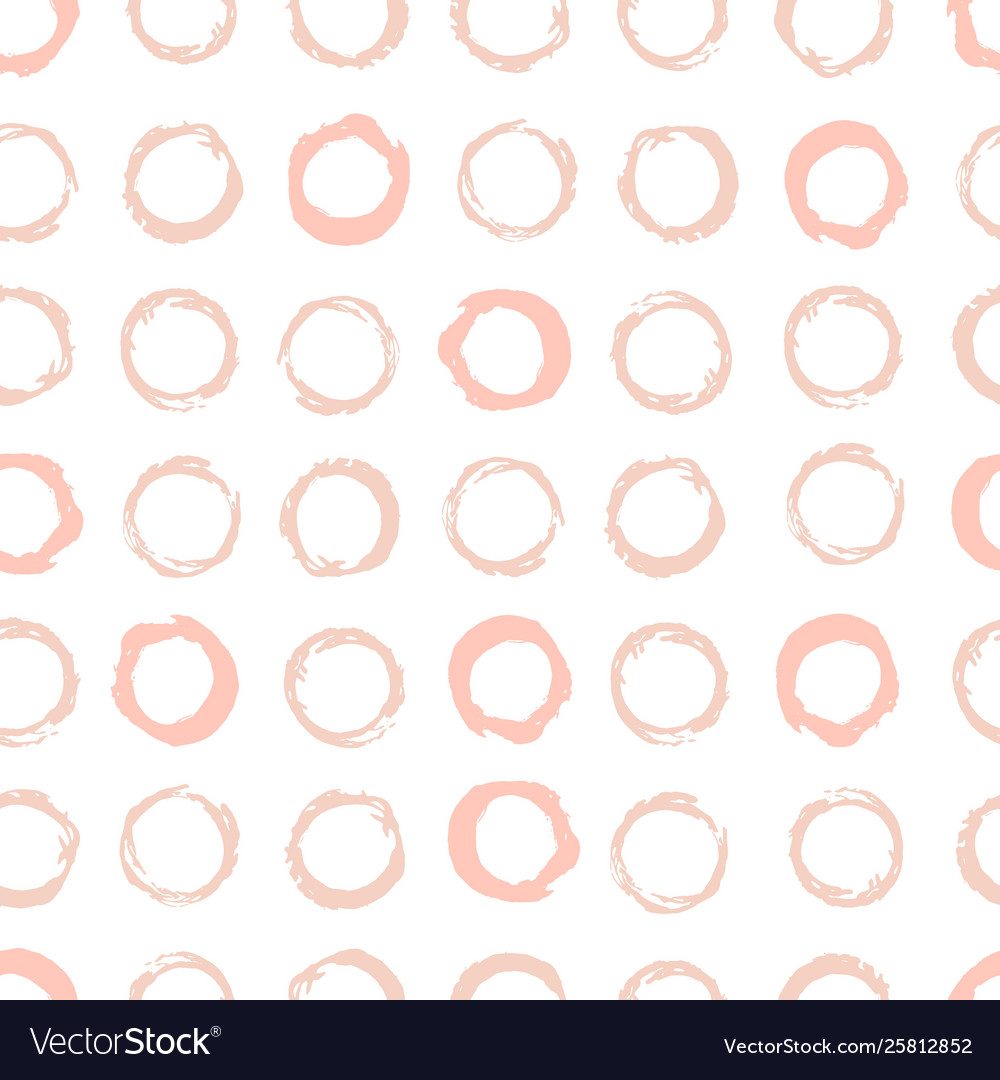 Creative seamless pattern with circular marks Vector Image