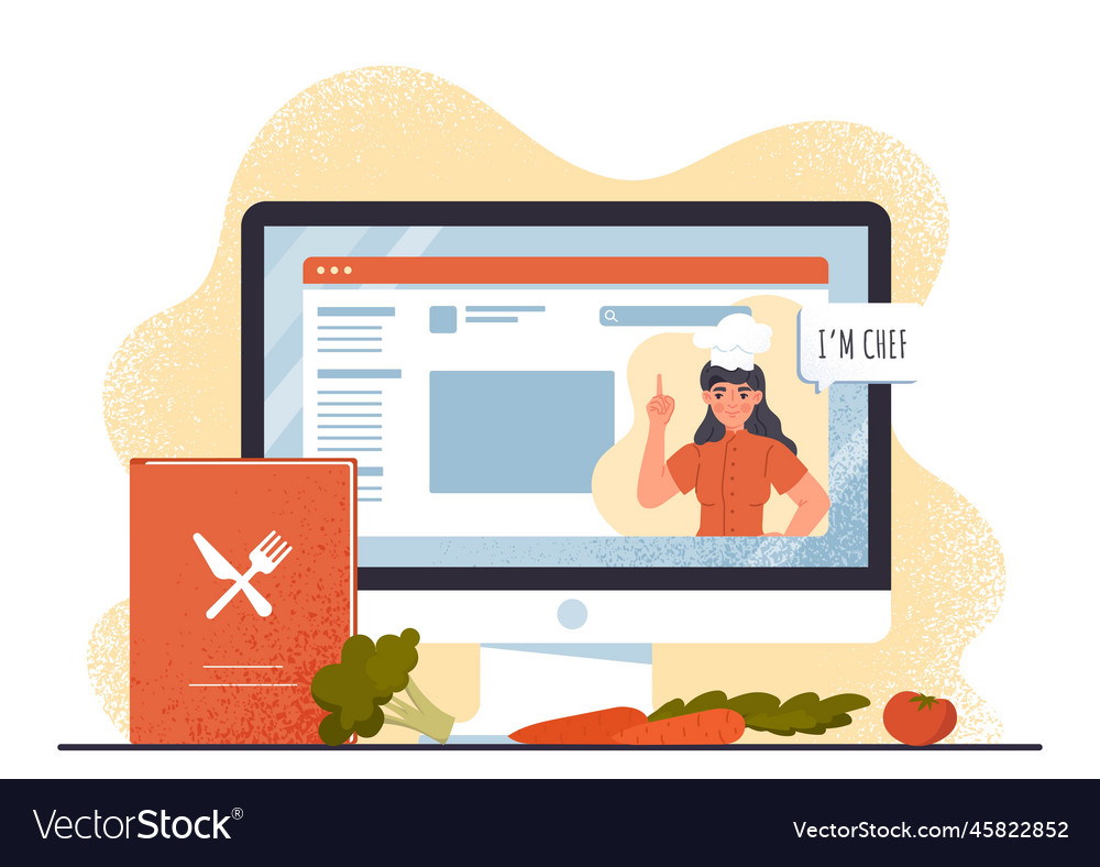 Culinary website concept Royalty Free Vector Image
