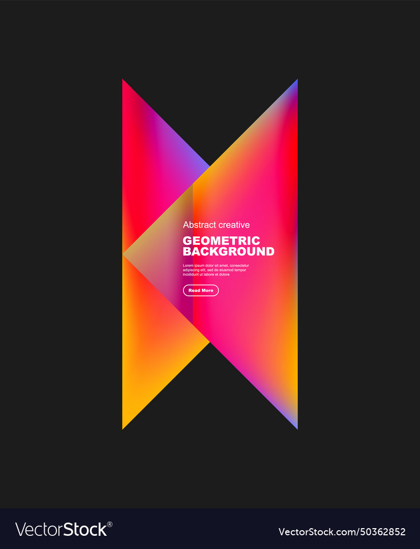 Gradient triangles abstract background Royalty Free Vector