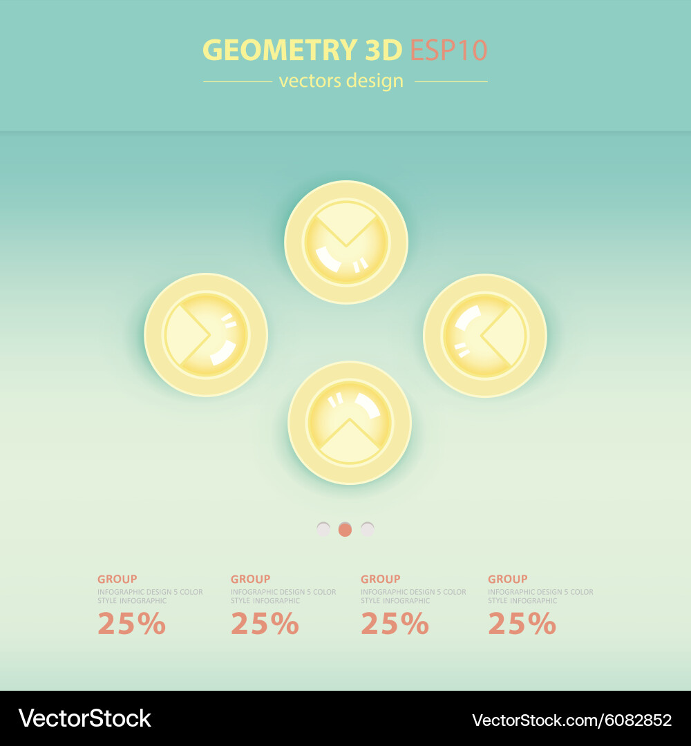 Set of charts for a presentation Royalty Free Vector Image