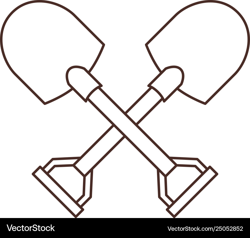 Shovel tool isolated icon Royalty Free Vector Image