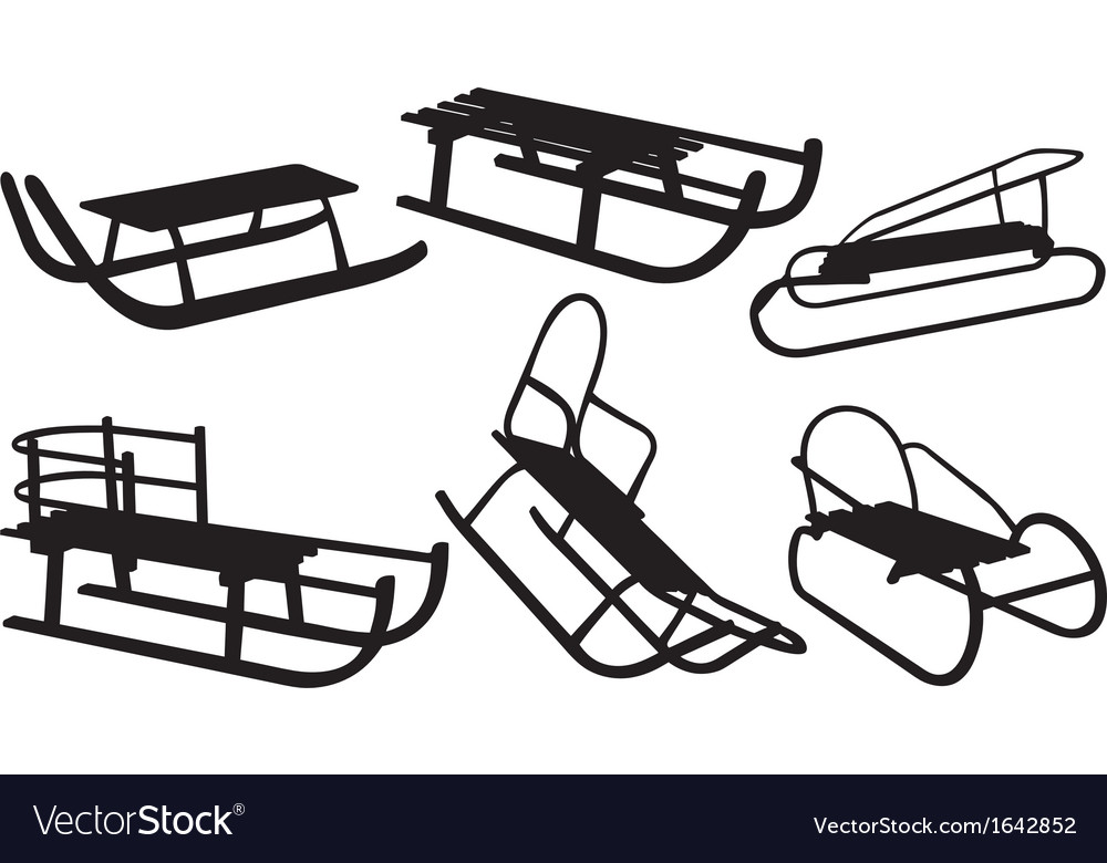 Sled Royalty Free Vector Image - VectorStock