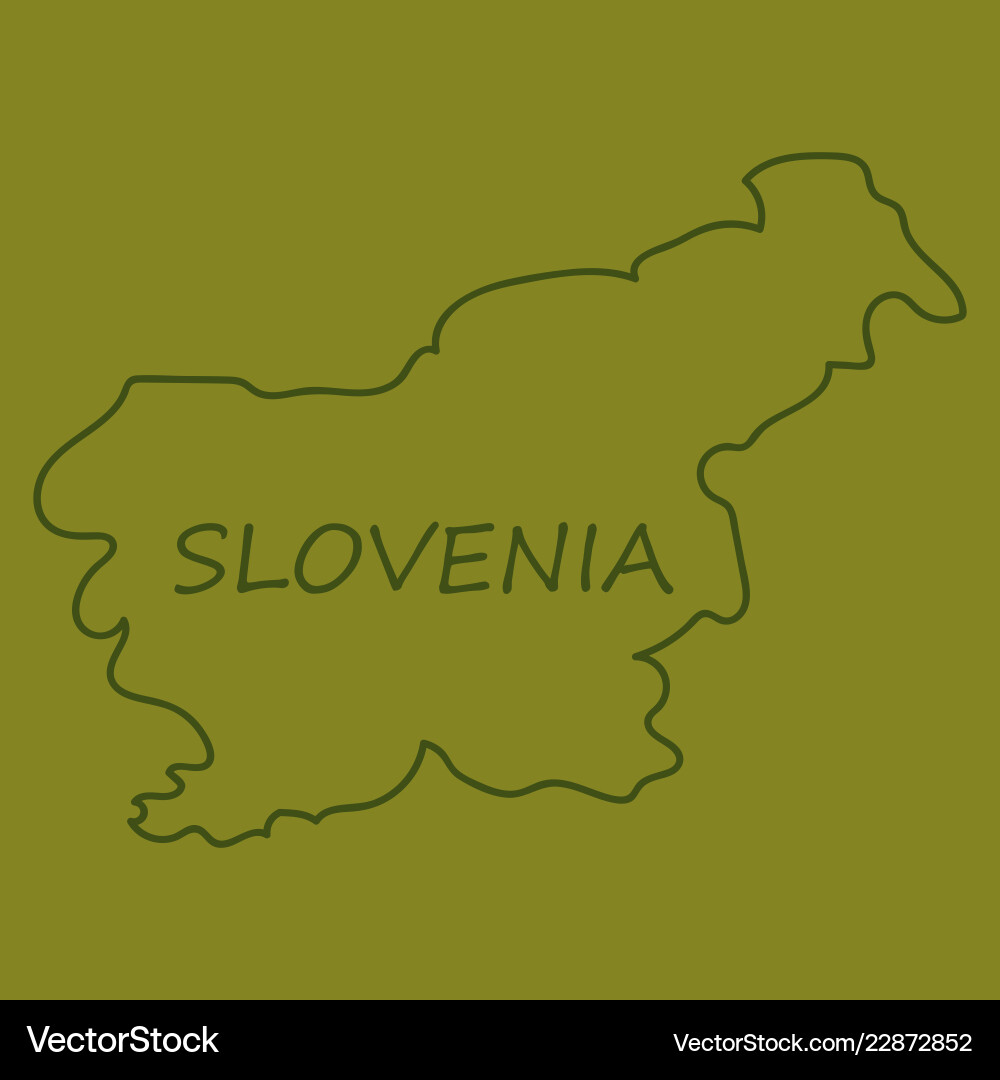 Symbol poster banner slovenia map Royalty Free Vector Image