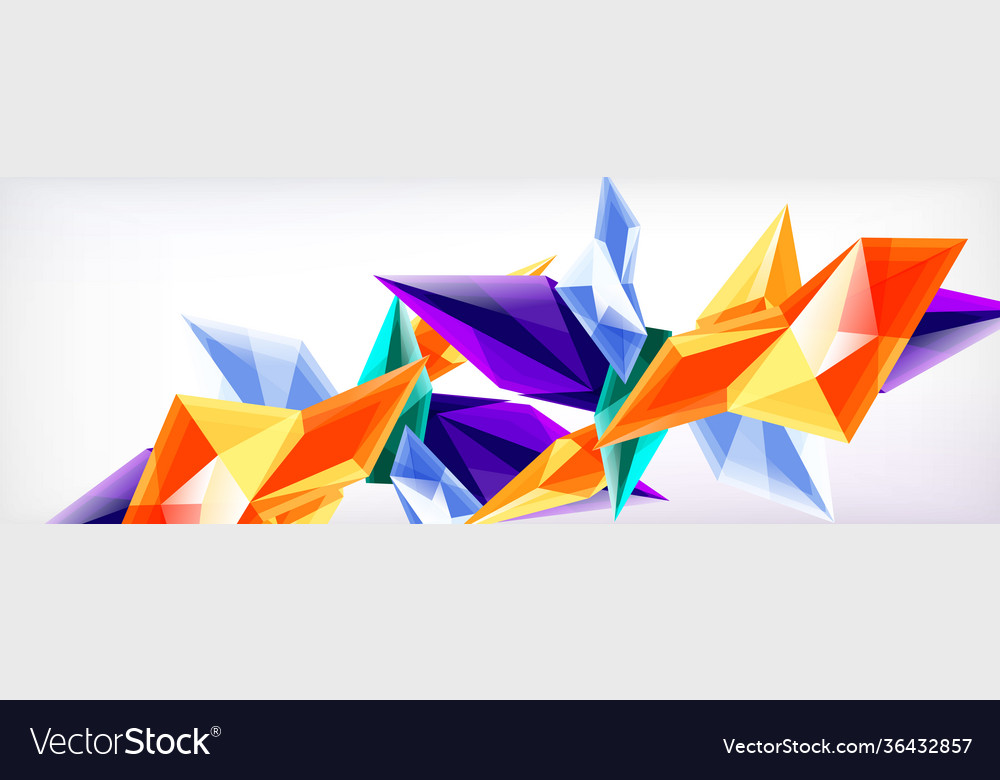 3d triangles and pyramids abstract Royalty Free Vector Image