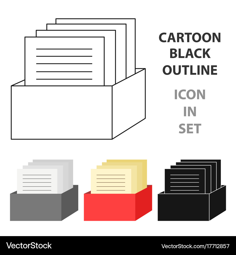 Archive icon cartoon single education from Vector Image