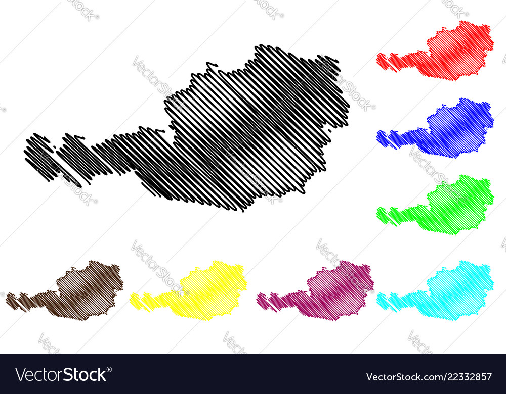 Austrian map Royalty Free Vector Image - VectorStock