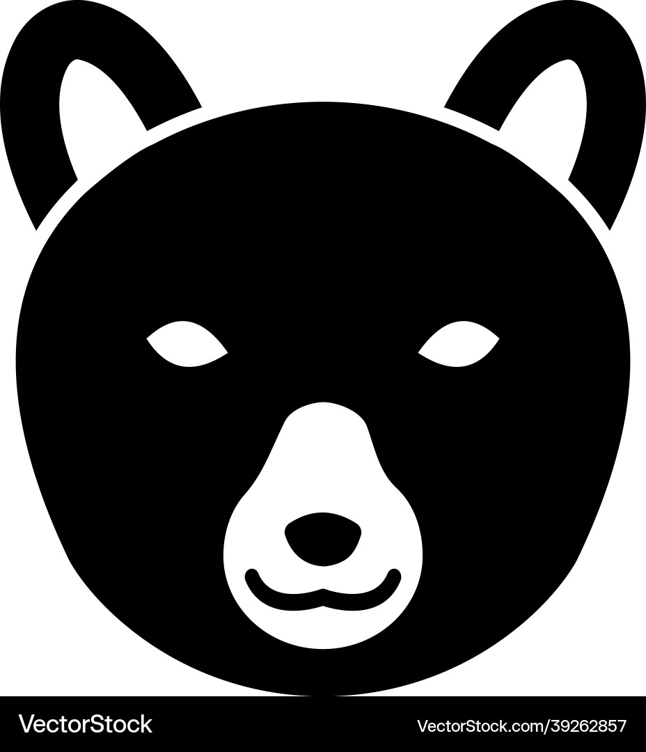 Bear face Royalty Free Vector Image - VectorStock