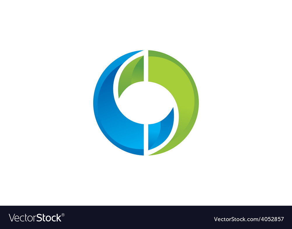 Circle infinity technology logo Royalty Free Vector Image