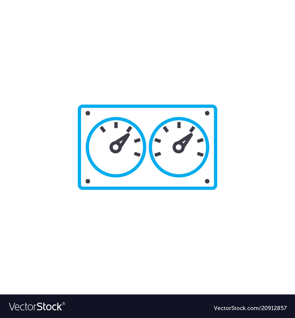 Control devices linear icon concept Royalty Free Vector