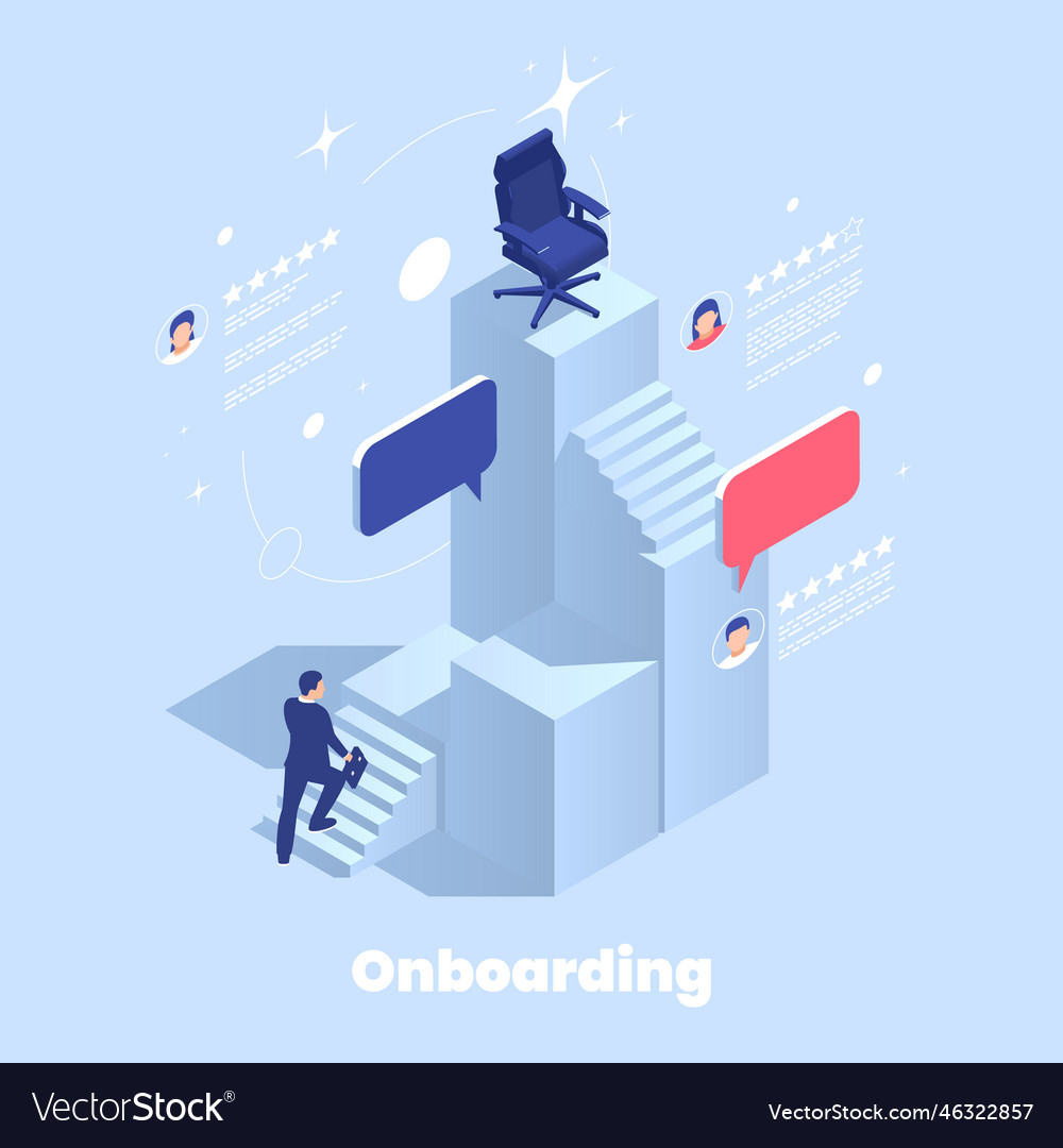 Employee onboarding concept Royalty Free Vector Image