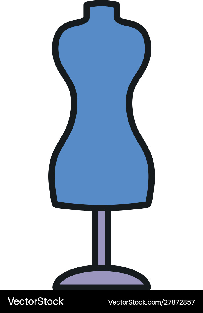 Isolated manikin icon fill design Royalty Free Vector Image