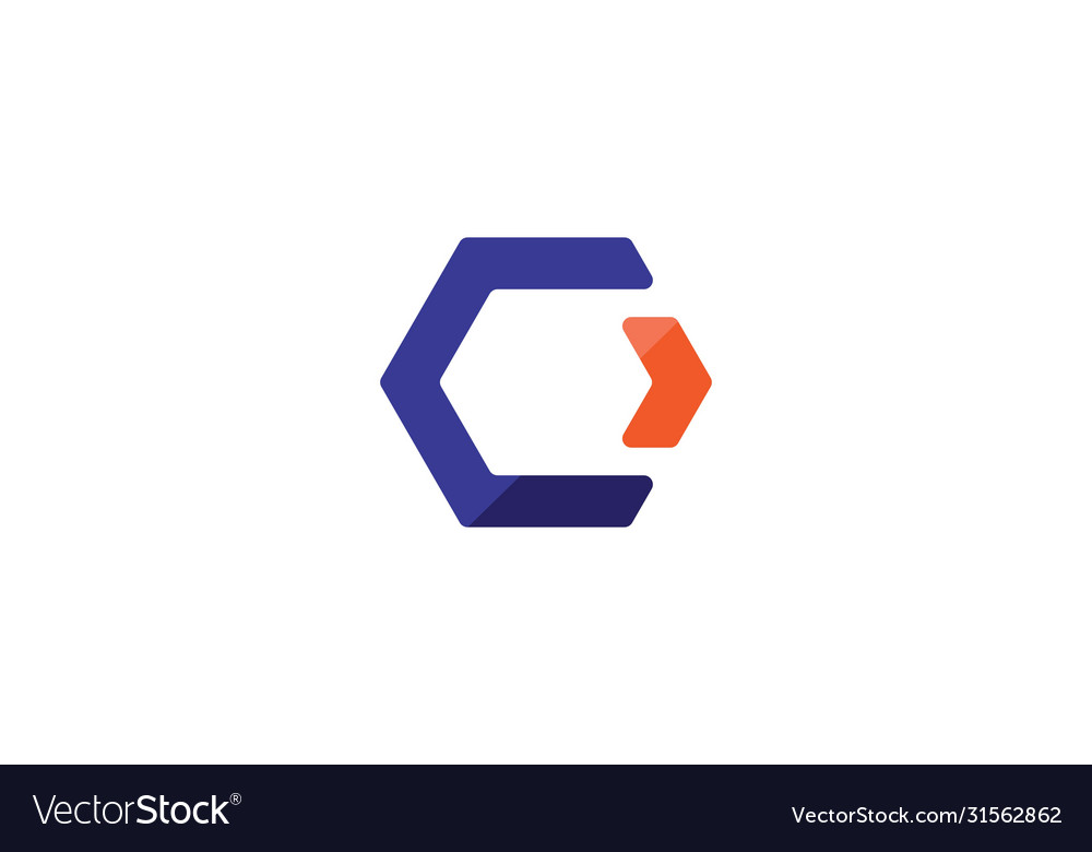 C letter logo template Royalty Free Vector Image