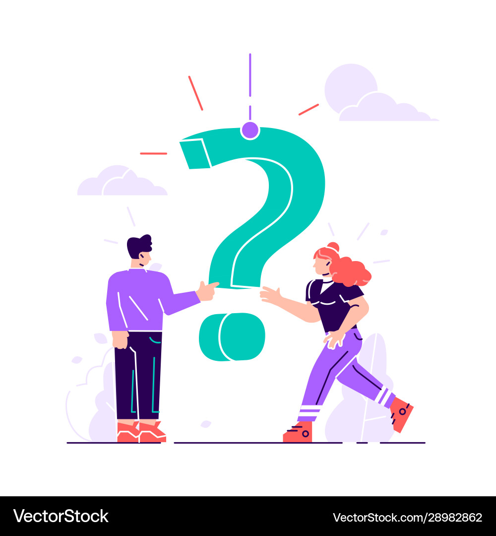 Concept people frequently asked questions Vector Image