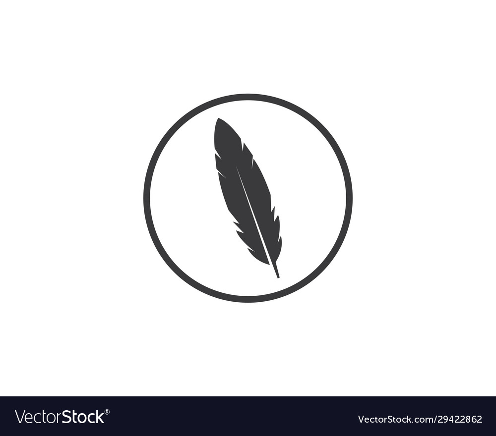 Feather icon template Royalty Free Vector Image