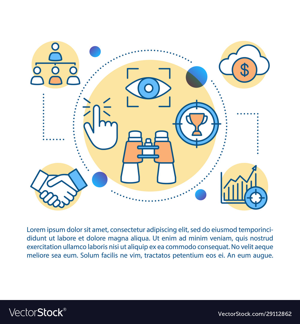 Future vision article page template Royalty Free Vector