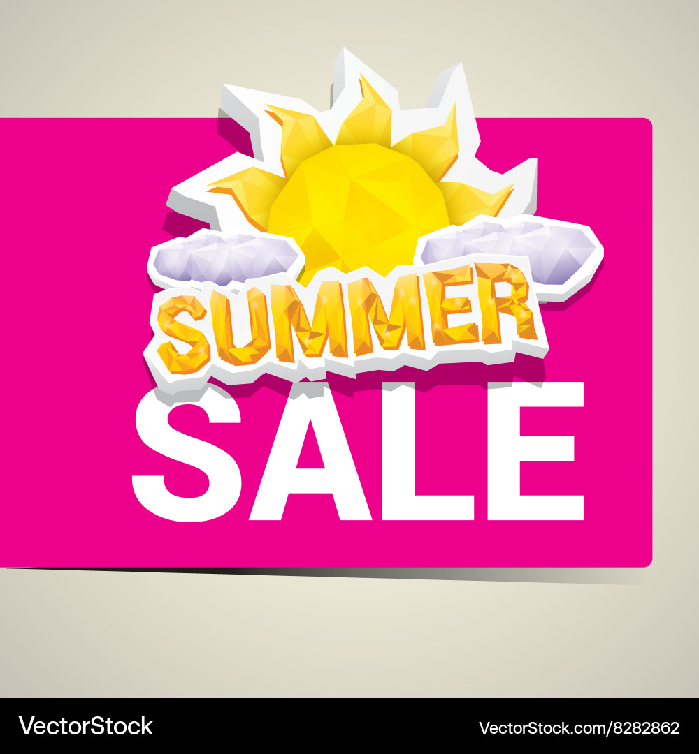 Hot summer sale sticker Royalty Free Vector Image