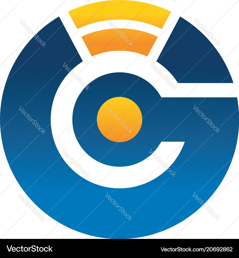 Letter g modern symbol telecommunication Vector Image