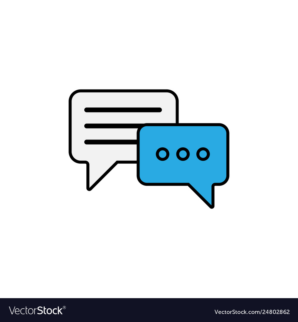 Messages bubbles icons in trendy Royalty Free Vector Image