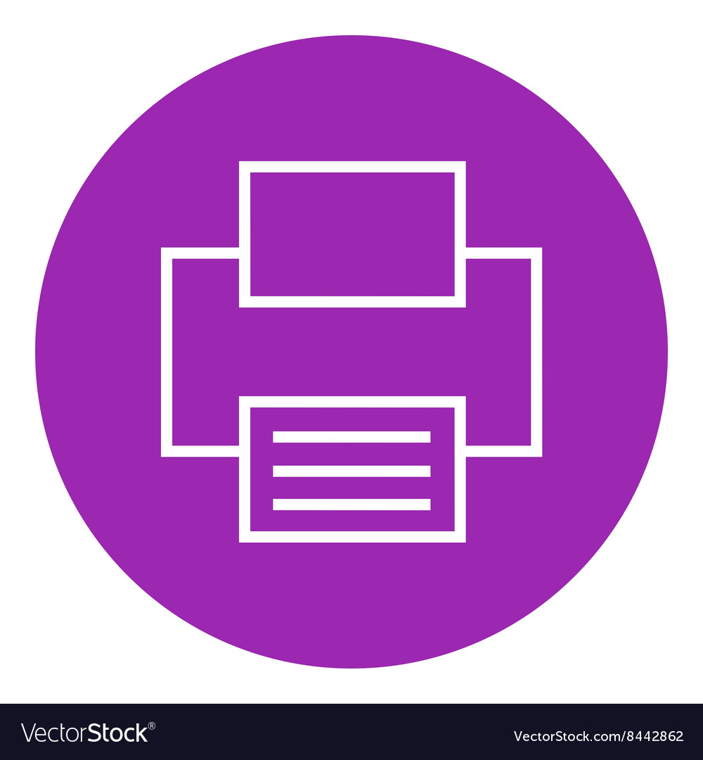 Printer line icon Royalty Free Vector Image - VectorStock